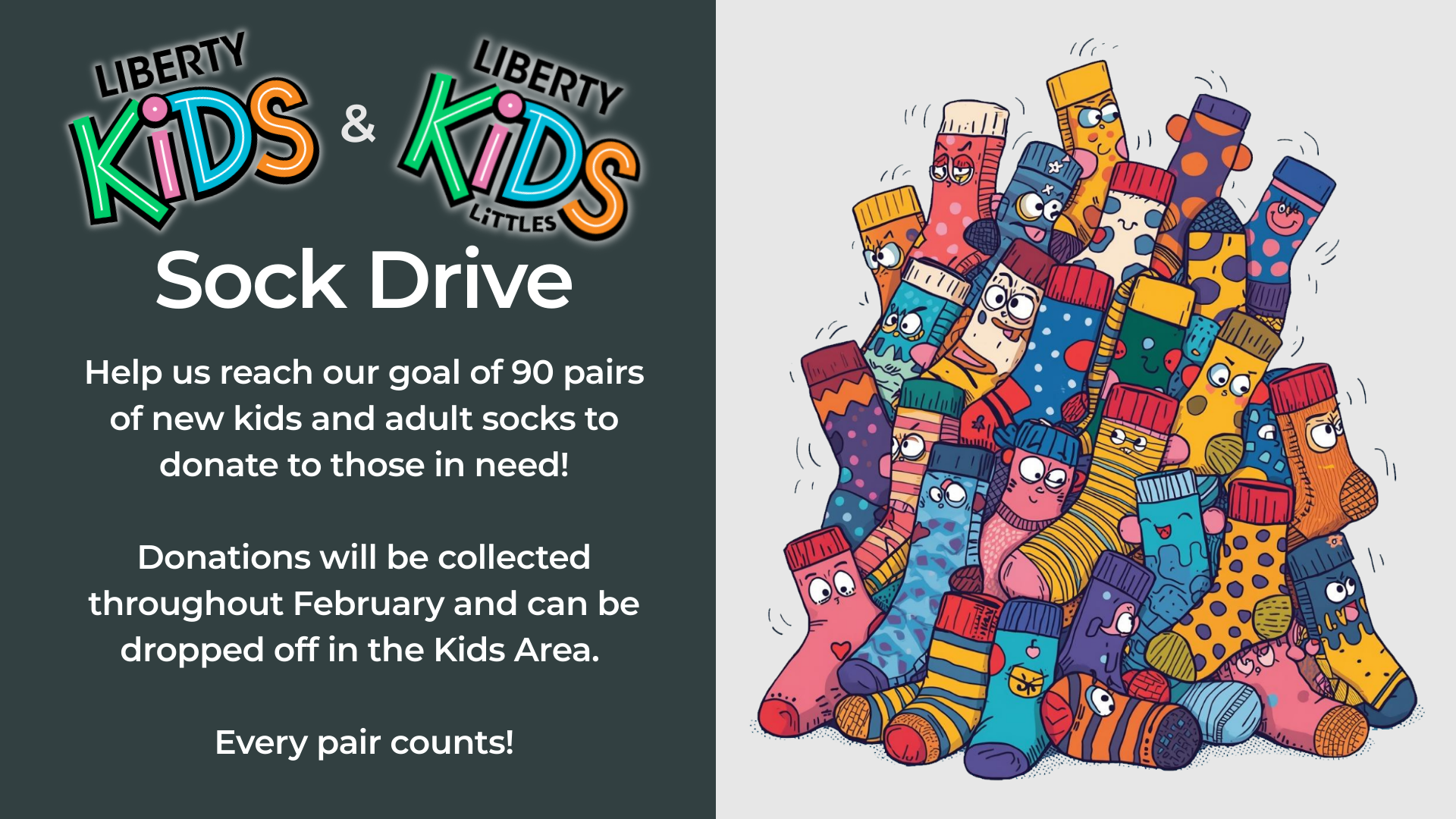 LS Kids & Littles Sock Drive - Liberty Square